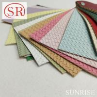 China Hot Selling Artificial Leather Woven Simulated Three-Dimensional Woven PVC Leather for Lady Bag for sale