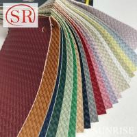 China Hot Selling Artificial Leather Woven Simulated Three-Dimensional Woven PVC Leather for Lady Bag for sale