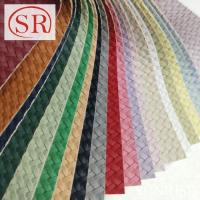 China Hot Selling Artificial Leather Woven Simulated Three-Dimensional Woven PVC Leather for Lady Bag for sale