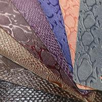 China PVC Wholesale Factory Snake Skin Jewelry Boxes Packaging  Faux Leather Fabric Materials for sale