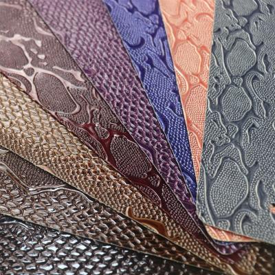 China PVC Wholesale Factory Snake Skin Jewelry Boxes Packaging  Faux Leather Fabric Materials for sale