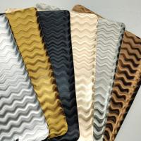 China High-End Retro PU Synthetic Leather Shiny Color with Corrugated Pattern Waterproof for Shoes Bags Sofas for sale