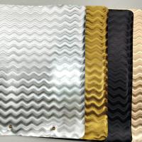 China High-End Retro PU Synthetic Leather Shiny Color with Corrugated Pattern Waterproof for Shoes Bags Sofas for sale