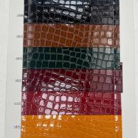 China Fashionable Crocodile - Print Artificial Leather Fabric for sale