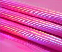 China Printed Silver Rainbow Coating Reflective PU Shoes Fabric Material Leather for Shoes Bags for sale