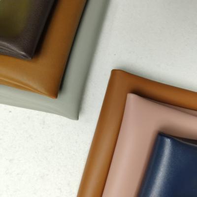 China Soft Hand Feeling Textured High Performance Fashionable Durable Scratch Resistant Pu Leather for Shoes Pu Faux Leather Fabric for sale