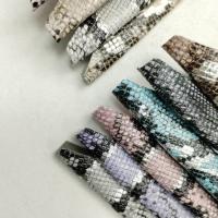 China Wind Proof Super Soft Hand Feel Durable Rexine Snake Skin Embossed Fine Pu Leather for Shoes Pu Artificial Leather Fabric for sale