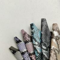 China Wind Proof Super Soft Hand Feel Durable Rexine Snake Skin Embossed Fine Pu Leather for Shoes Pu Artificial Leather Fabric for sale
