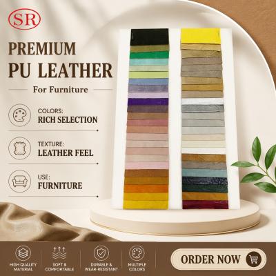 China Eco-Friendly Semi PU Synthetic Leather Anti-Mildew Wrinkle-Resistant for Sofa Dining Chair Soft Wall Panel Upholstery for sale