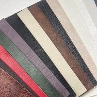 China Litchi Texture PU Fabric Leather  Faux Synthetic Leather Material for Upholstery Sofa for sale