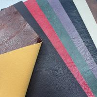 China Litchi Texture PU Fabric Leather  Faux Synthetic Leather Material for Upholstery Sofa for sale