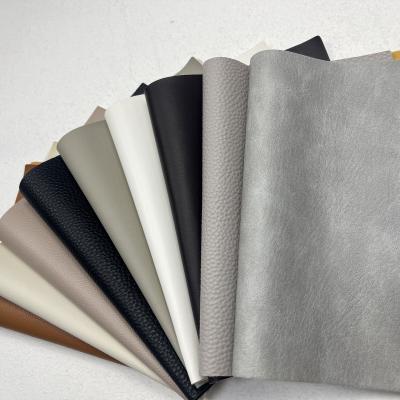 China Free Sample PU Faux Leather Fabric for Car Seat Sofa, PU Rexine Leather Material Stocklot Sheets for Furniture Decoration for sale