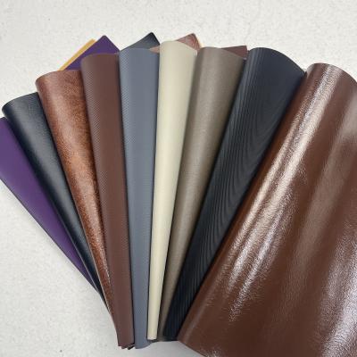 China Free Samples 1.0mm Recycled Pu Vegan Faux Eco Leather Synthetic Leather for Furniture  Sofa for sale