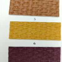 China Factory Wholesale Multi-color Basketweave PVC Leather Waterproof Synthetic Leather for Suitcases and Gift Boxes for sale
