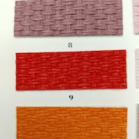 China Factory Wholesale Multi-color Basketweave PVC Leather Waterproof Synthetic Leather for Suitcases and Gift Boxes for sale