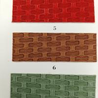 China Classic Basketweave Embossed PVC Decorative Leather 3D Woven Pattern Synthetic Leather for Furniture for sale