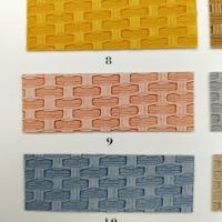 China Classic Basketweave Embossed PVC Decorative Leather 3D Woven Pattern Synthetic Leather for Furniture for sale