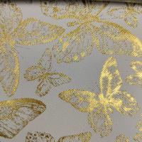 China Romantic Butterfly & Rose Print Decorative PU Leather for Craft & Home Decor for sale
