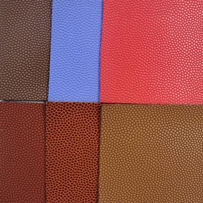 China PU PVC Artificial Faux Synthetic Ball Leather Fabric for Basketball Golfball Soccer Ball Grain Football for sale