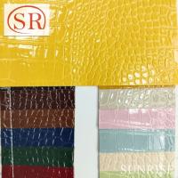 China 1.6mm crocodile PVC Faux Artificial Synthetic Leather Material for Handbags Sofa for sale