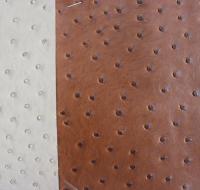 China Ostrich Leather Materials PVC Faux Artificial Synthetic Leather Roll Fabric for Bag Sofa for sale