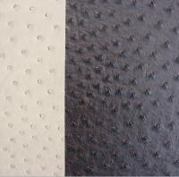 China Ostrich Leather Materials PVC Faux Artificial Synthetic Leather Roll Fabric for Bag Sofa for sale