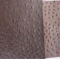 China Ostrich Leather Materials PVC Faux Artificial Synthetic Leather Roll Fabric for Bag Sofa for sale