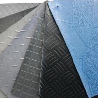 China Customized 1.62 mm Thickness Embossed Non-slip PVC Faux Artificial Synthetic Leather Fabric for Car Floor for sale