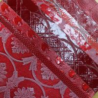 China Quilted Leather Fabric Hot Sales Embroidered Leather Car Seat Embroidery Embroidered Stitching PVC Sponge Leather with Foam for sale