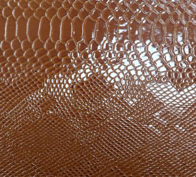 China Embossed Synthetic Vinyl PVC Leather Fabric Crocodile Faux Leather for Shoes Bags Decorative for sale