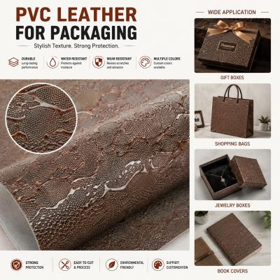 China Wholesale Embossed Snake Pattern  PVC Faux Leather Products for Bags Package Decorative for sale