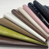 China Hot Sale Stock PVC  Leather Very Cheap Price 0.6mm Nappa Pattern Pvc Leather Furniture Leather for sale