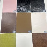 China Hot Sale Stock PVC  Leather Very Cheap Price 0.6mm Nappa Pattern Pvc Leather Furniture Leather for sale