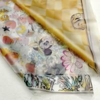 China Free Sample Cheap Price Cartoon Pattern Waterproof Jelly Transparent PVC Film Roll PVC Artificial Leather for Making Raincoat for sale