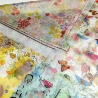 China Free Sample Cheap Price Cartoon Pattern Waterproof Jelly Transparent PVC Film Roll PVC Artificial Leather for Making Raincoat for sale