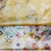 China Free Sample Cheap Price Cartoon Pattern Waterproof Jelly Transparent PVC Film Roll PVC Artificial Leather for Making Raincoat for sale