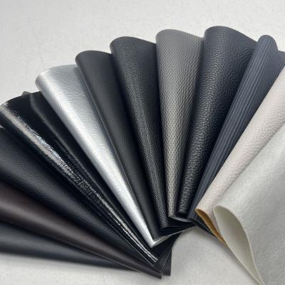 China Customized 4 Ways Stretch Brushed Backing Pu Leather Fabric for Bags and Car Seat Cover for sale