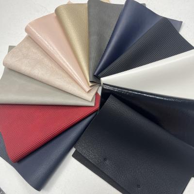 China 2025 Custom New PU Synthetic Leather Waterproof Embossed 2-Way Stretch Fabric for Car Seats Bags Garments Football Use for sale