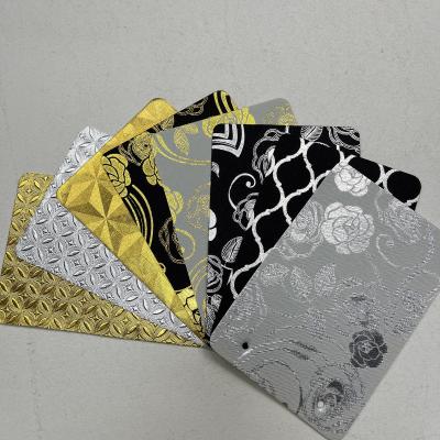 China Ready to Ship Pu Leather crocodile Leather Fabric 60% Pu 40% Rayon Synthetic Embossed Leather for sale