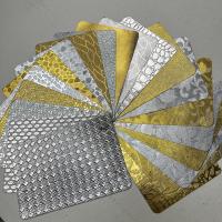 China Ready to Ship Pu Leather crocodile Leather Fabric 60% Pu 40% Rayon Synthetic Embossed Leather for sale