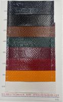 China Multicolored Snake - Patterned Synthetic Leather Samples, Compliant with REACH & RoHS Regulations for sale