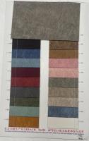 China Assorted - Colored Eco - Friendly Synthetic Leather with Suede Texture, Compliant with EU/US Export Regulations for sale