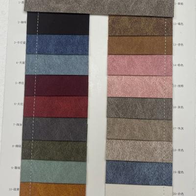 China Multicolored Environmentally - Friendly Suede - Like Artificial Leather Meeting REACH & RoHS Standards for sale