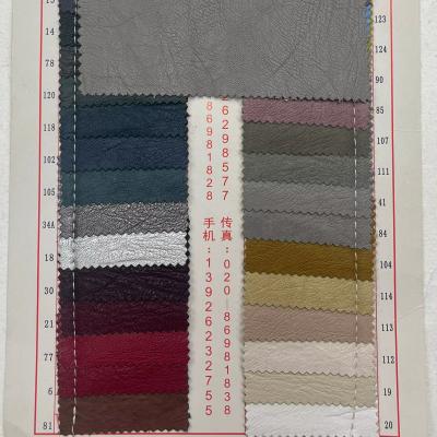 China Embossed Pattern Textured Artificial Leather in Multiple Shades PU Material Wash and Color Fastness for Bag and Garment Use for sale