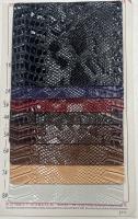 China Embossed Pattern Textured Artificial Leather in Multiple Shades PU Material Wash and Color Fastness for Bag and Garment Use for sale