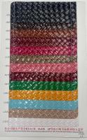 China Eco-Friendly Iridescent PU Artificial Leather Assorted Colors Embossed Pattern Stretchable for Bags Outdoor REACH RoHS Compliant for sale