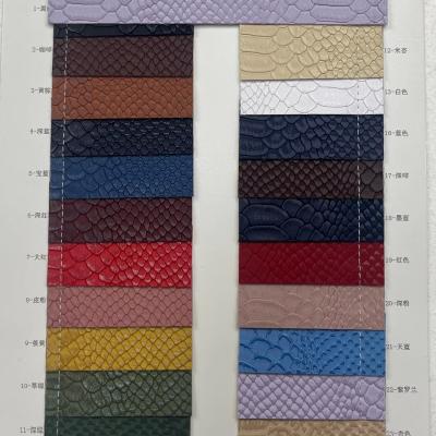 China Multicolored High Gloss Crocodile Patterned PU Leather Meeting EU/US Standards for sale