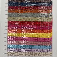 China Vibrant Croc Embossed Eco - Friendly Artificial Leather Sheets in Assorted Colors for sale