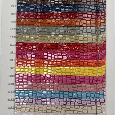 China Vibrant Croc Embossed Eco - Friendly Artificial Leather Sheets in Assorted Colors for sale