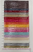 China Vibrant Croc Embossed Eco - Friendly Artificial Leather Sheets in Assorted Colors for sale